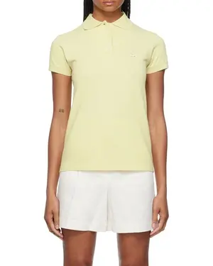 Maison Kitsuné Logo Embroidered Short-sleeved Polo Shirt - Yellow