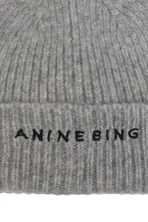 ANINE BING Logo Wool Hat