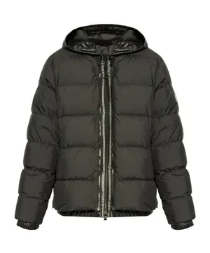 Moncler Zip-up Hooded Puffer Jacket - Black
