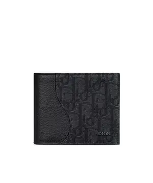 Dior Saddle Compact Wallet - Black
