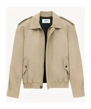 Saint Laurent Button Detailed Bomber Jacket