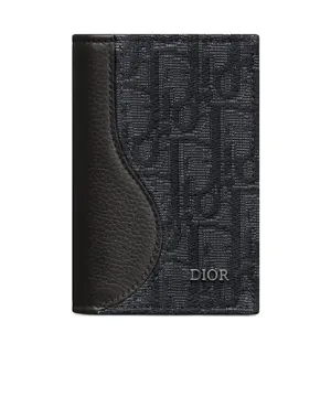 Dior Saddle Bi-fold Card Holder - Black