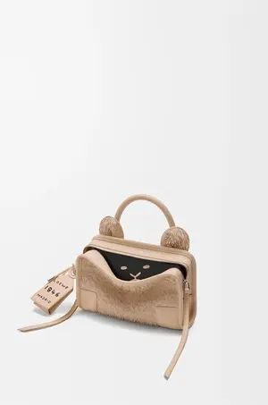 Loewe Mini Lion Fringed Cut Amazona Shoulder Bag