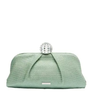 AQUAZZURA Tequila Embellished Clutch - Green