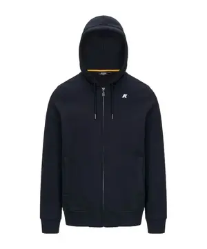 K-WAY Logo Hooded Casual Jacket - Black