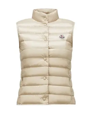 Moncler Liane High-neck Puffer Gilet - Nude
