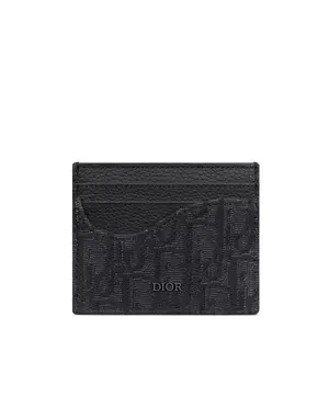Dior Saddle Card Holder - Black