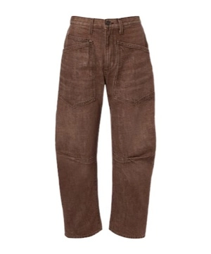 NILI LOTAN Belt Loop Jeans - Brown