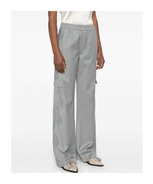 Ermanno Scervino Lace Embellished Cargo Trousers