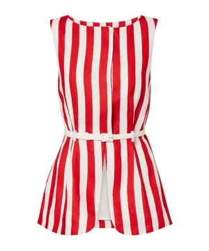 Posse Pamela Striped Linen Vest - No