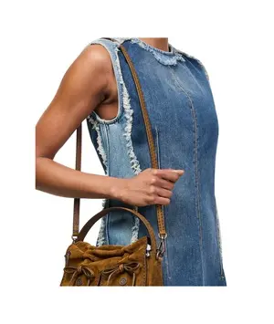 Acne Studios Micro Multipocket Suede Shoulder Bag