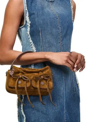 Acne Studios Micro Multipocket Suede Shoulder Bag