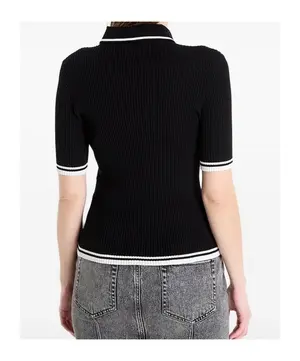 Off-White Ribbed Short-sleeve Top