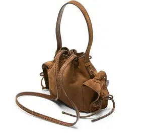 Acne Studios Mini Multipocket Suede Bucket Bag