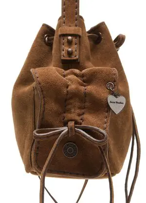Acne Studios Mini Multipocket Suede Bucket Bag