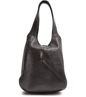 Chloé Leather Hobo Shoulder Bag - Black