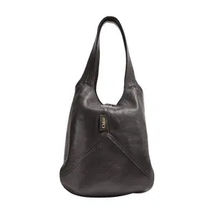 Chloé Leather Hobo Shoulder Bag - Black