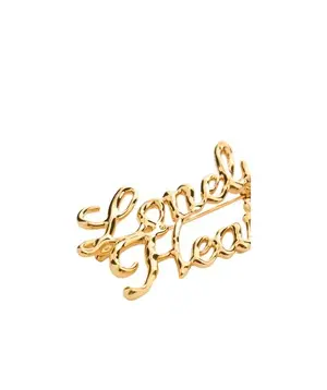 JIL SANDER Letter Brooch - Gold