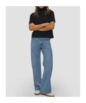 Soft Goat Short-sleeved Turtleneck Sweater