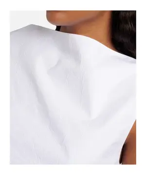 RÓHE Draped Cotton-blend Top