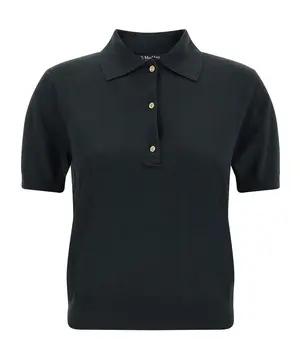 Max Mara Pomposa Short-sleeved Knitted Polo Shirt