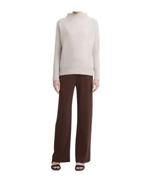 Vince Plush Cashmere Funnel-neck Sweater - Marble Grain