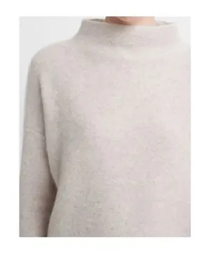 Vince Plush Cashmere Funnel-neck Sweater - Marble Grain