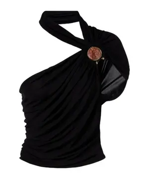 Christopher Esber Embellished Draped Jersey Top