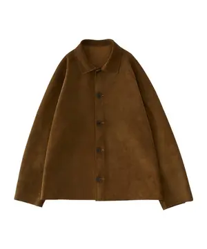 Studio Nicholson Bowe Suede Jacket - Mustard