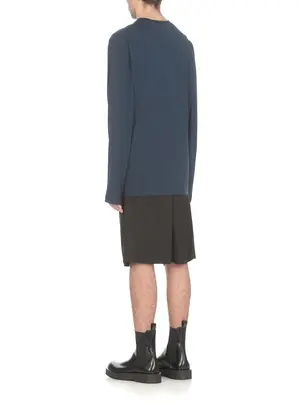 MSGM Logo-print Long-sleeve Cotton T-shirt