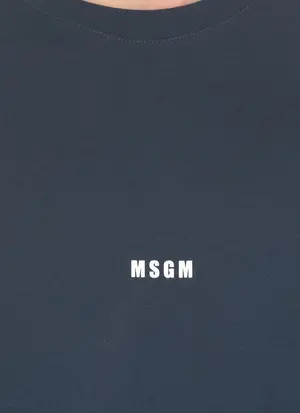 MSGM Logo-print Long-sleeve Cotton T-shirt