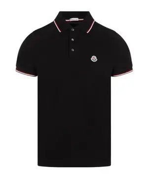Moncler Ss Polo T-shirt - Black