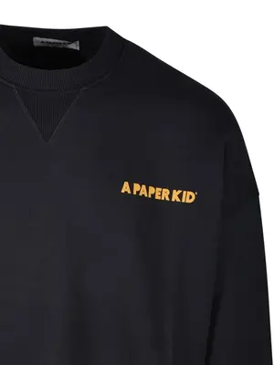 A PAPER KID Cotton Logo Sweatshirt