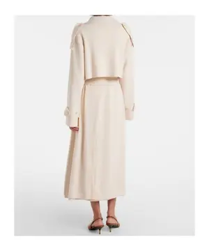 Jardin Des Orangers Wool And Cashmere Trench Coat - White