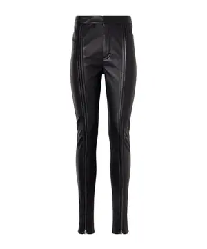 TOM FORD Glossy Leather Slim-fit Trousers - Black