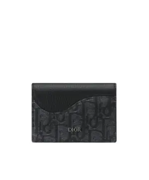 Dior Saddle Business Card Holder - Black