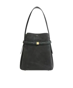 TOTEME Belted Suede Bucket Bag