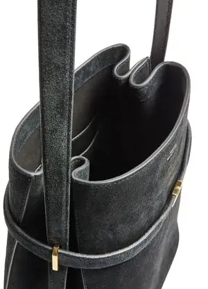 TOTEME Belted Suede Bucket Bag