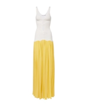 Christopher Esber Verner Cutout Lace-trimmed Jersey Maxi Dress - Yellow