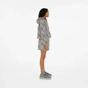 Burberry Checked Hooded Zip-up Reversible Jacket