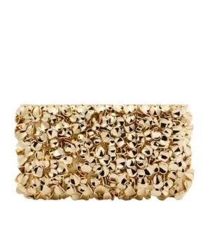 Simkhai Reese Small Embellished Clutch With Detachable Shoulder Strap - Gold
