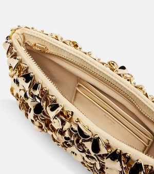 Simkhai Reese Small Embellished Clutch With Detachable Shoulder Strap - Gold