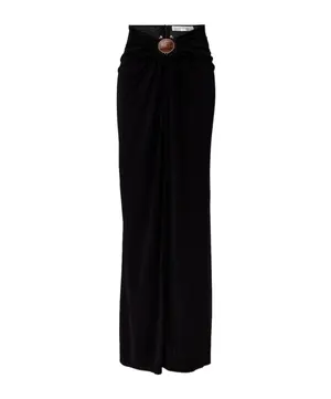 Christopher Esber Embellished Gathered Jersey Maxi Skirt - Black