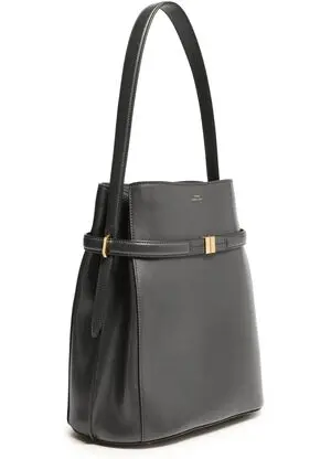 TOTEME Belted Leather Bucket Bag
