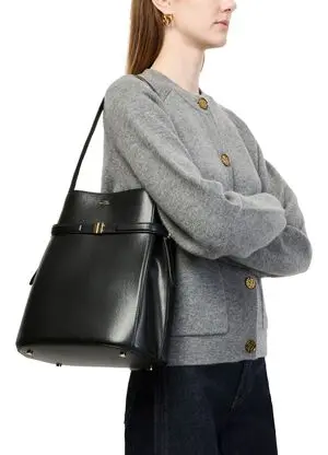 TOTEME Belted Leather Bucket Bag