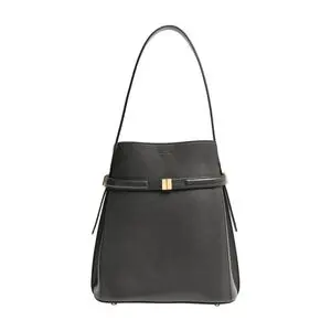 TOTEME Belted Leather Bucket Bag