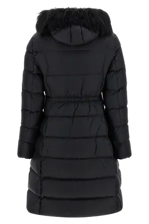 Moncler Hooded Down Jacket With Removable Fur Trim