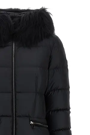 Moncler Hooded Down Jacket With Removable Fur Trim