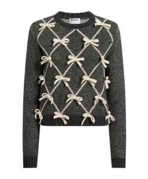 Moschino Wool-and-silk Blend Sweater With Bow Embellishments