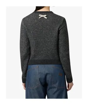 Moschino Wool-and-silk Blend Sweater With Bow Embellishments